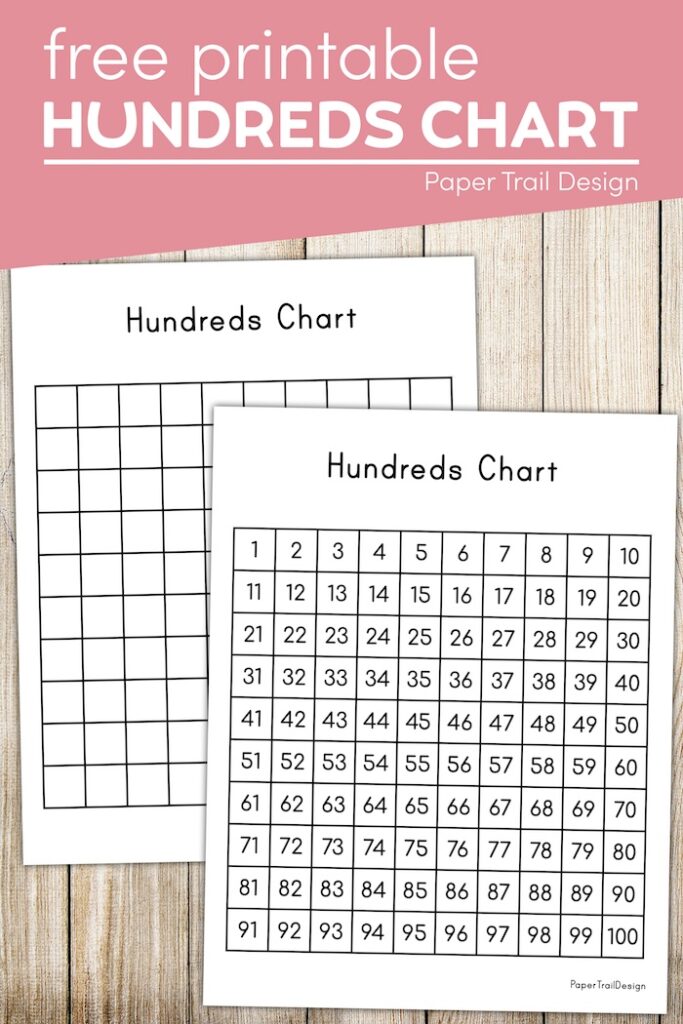 Hundreds Chart Printable - Paper Trail Design
