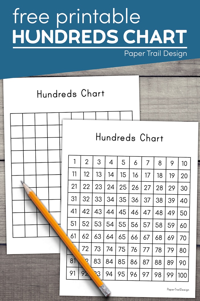 Hundreds Chart Printable - Paper Trail Design