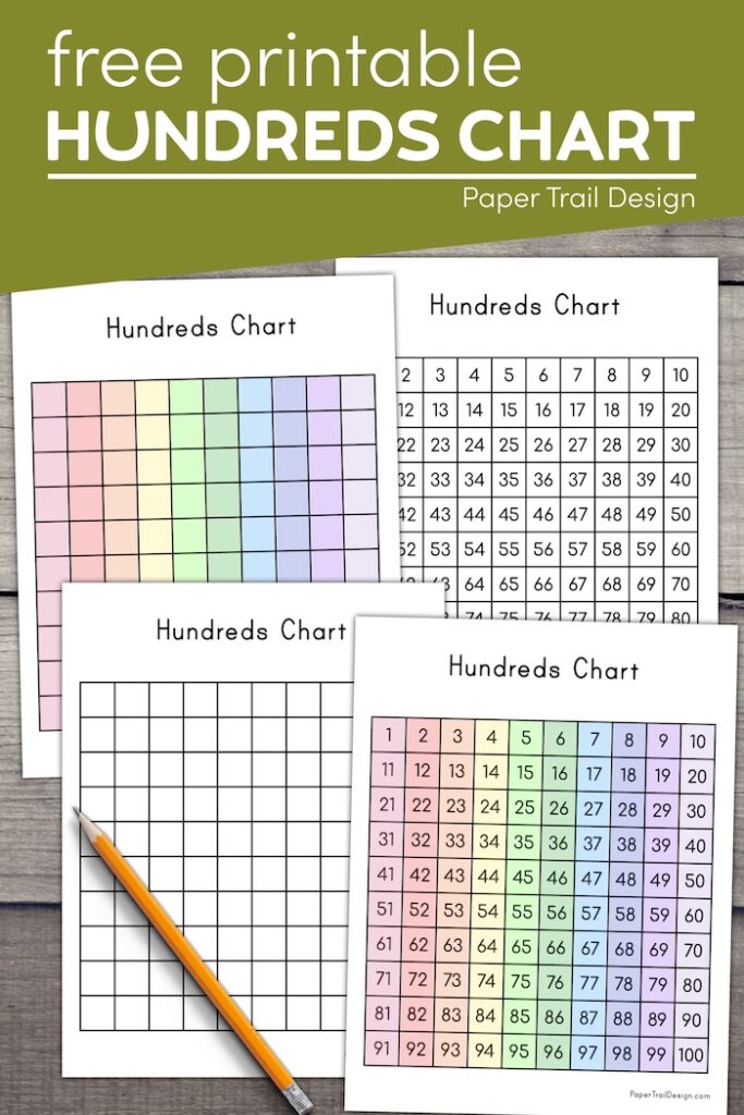 Hundreds Chart Printable - Paper Trail Design