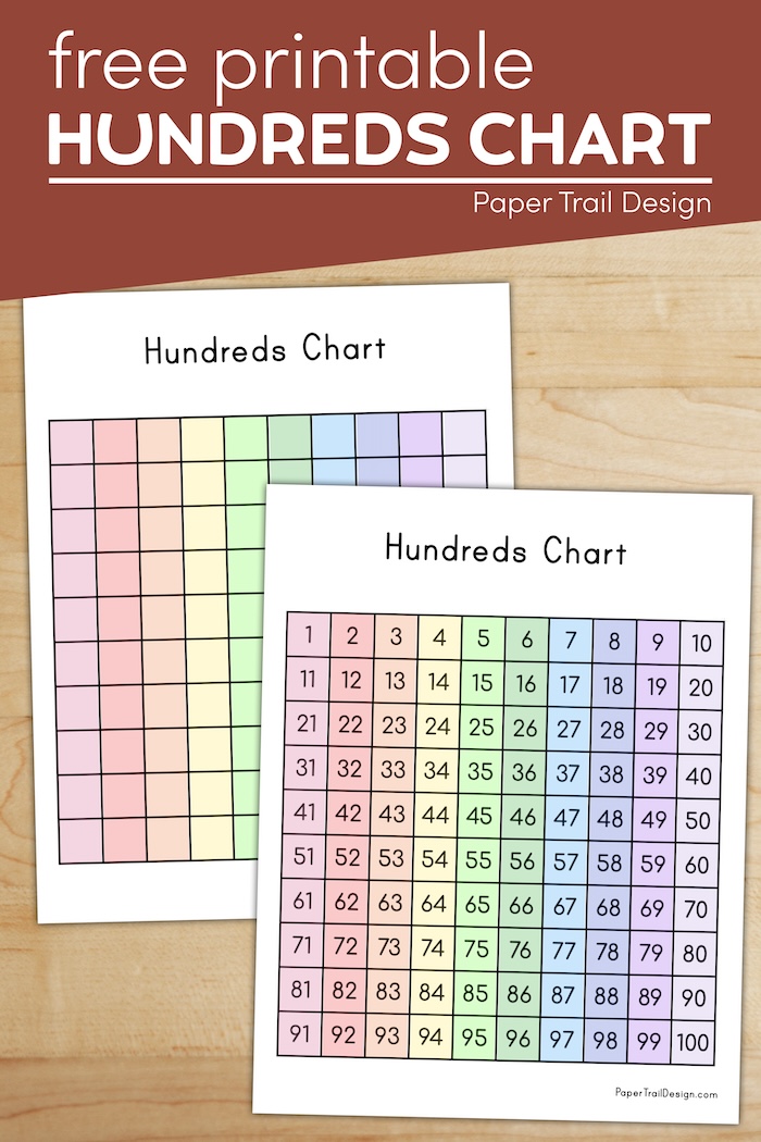 Hundreds Chart Printable - Paper Trail Design