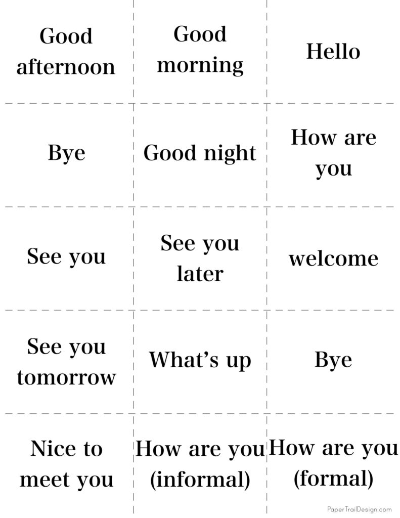 Spanish Flashcards - Paper Trail Design