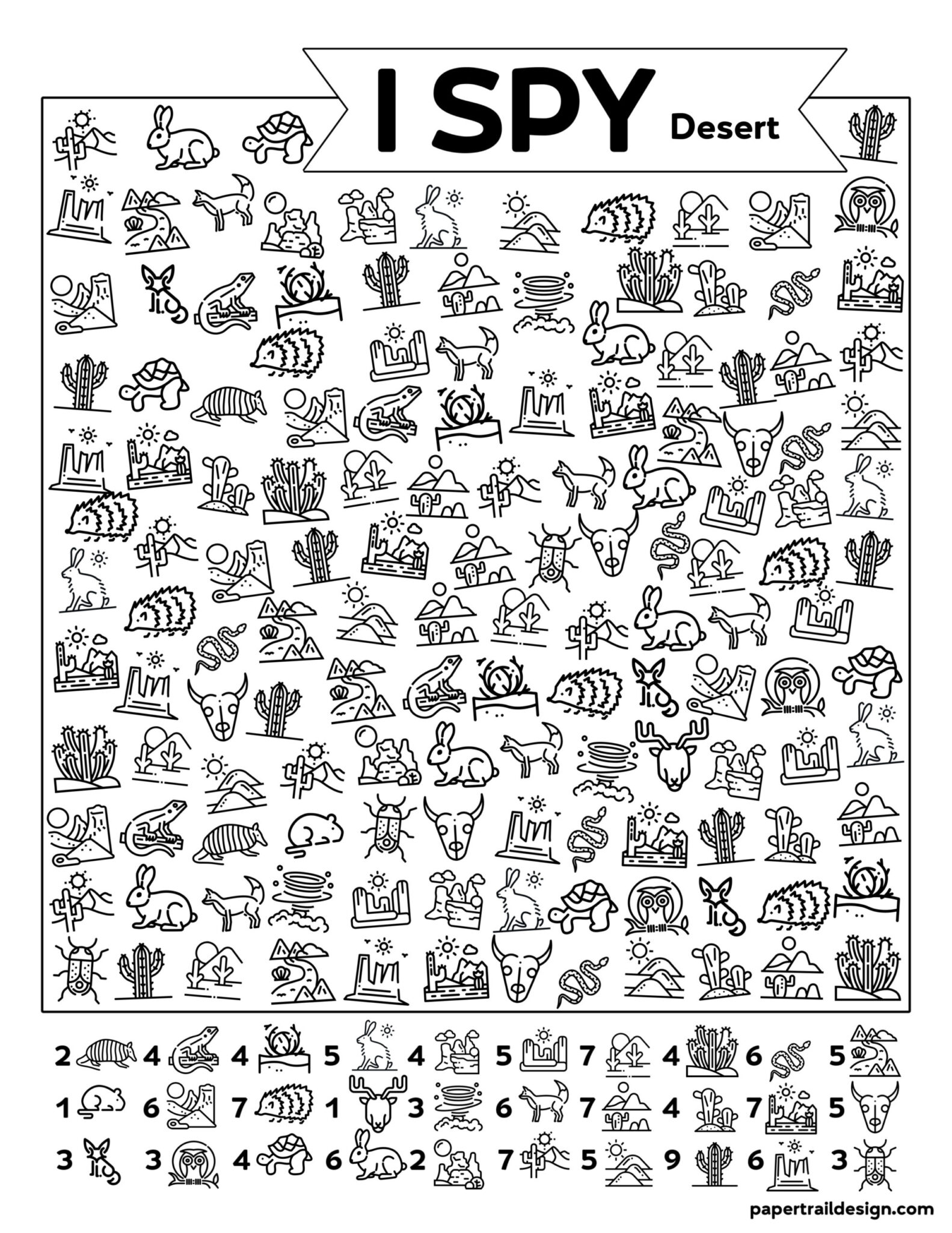 Free Printable I Spy Desert Activity - Paper Trail Design