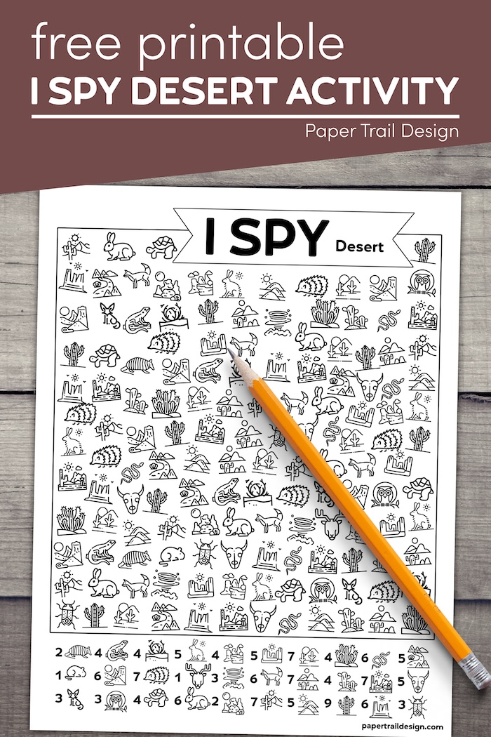Free Printable I Spy Desert Activity - Paper Trail Design