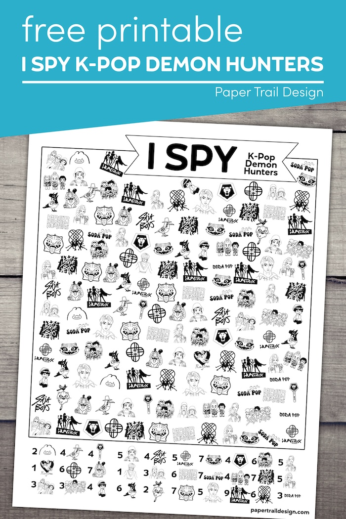 Free Printable I Spy K-Pop Demon Hunters Activity - Paper Trail Design