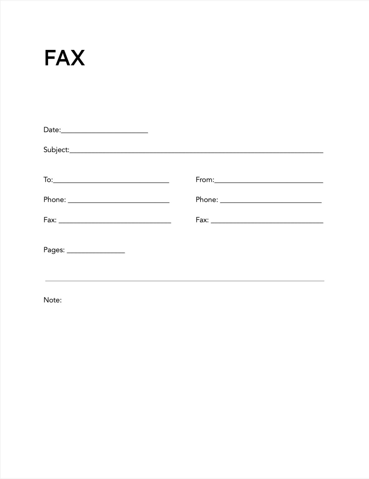 Fax Cover Sheet Template - Paper Trail Design