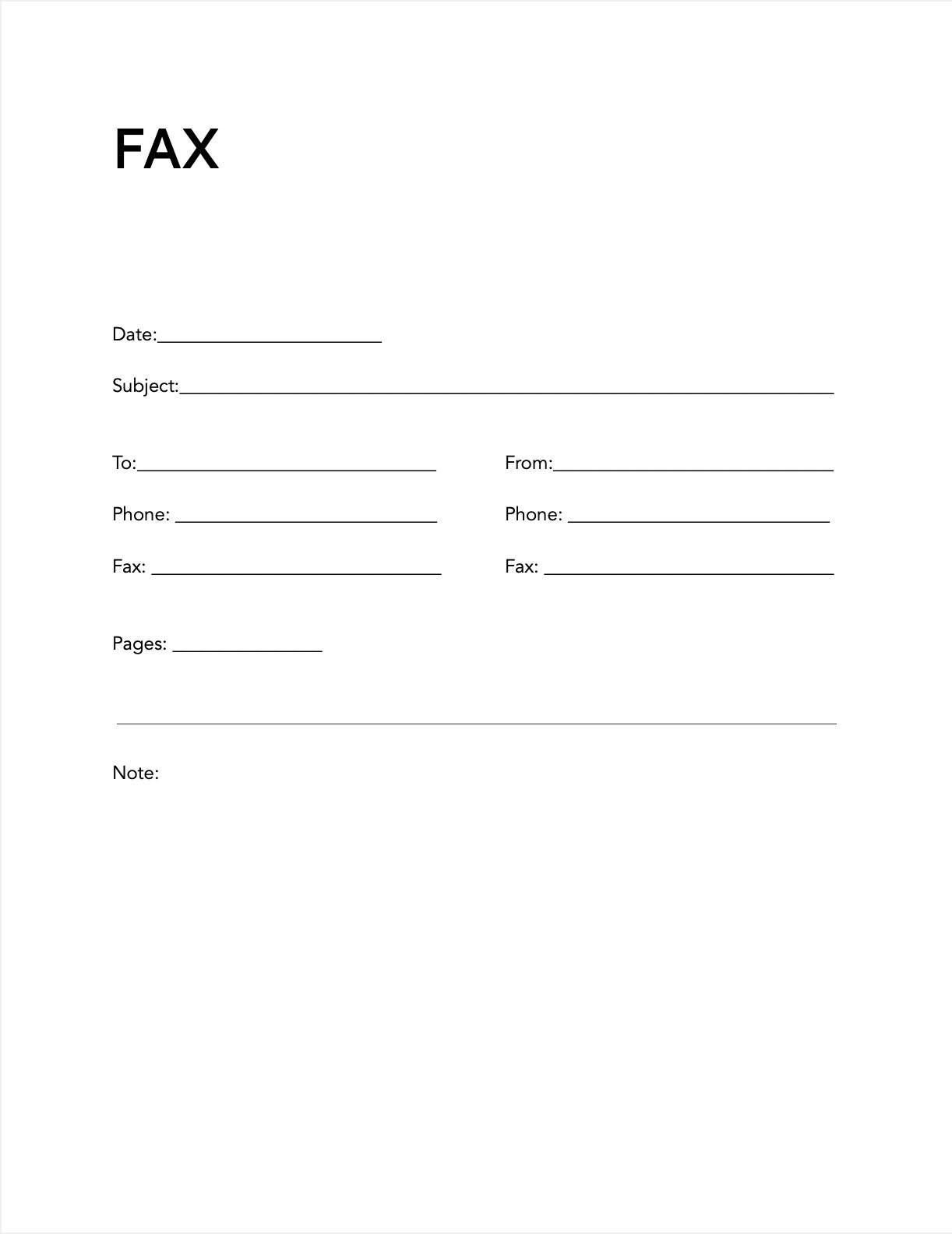 Fax Cover Sheet Template - Paper Trail Design