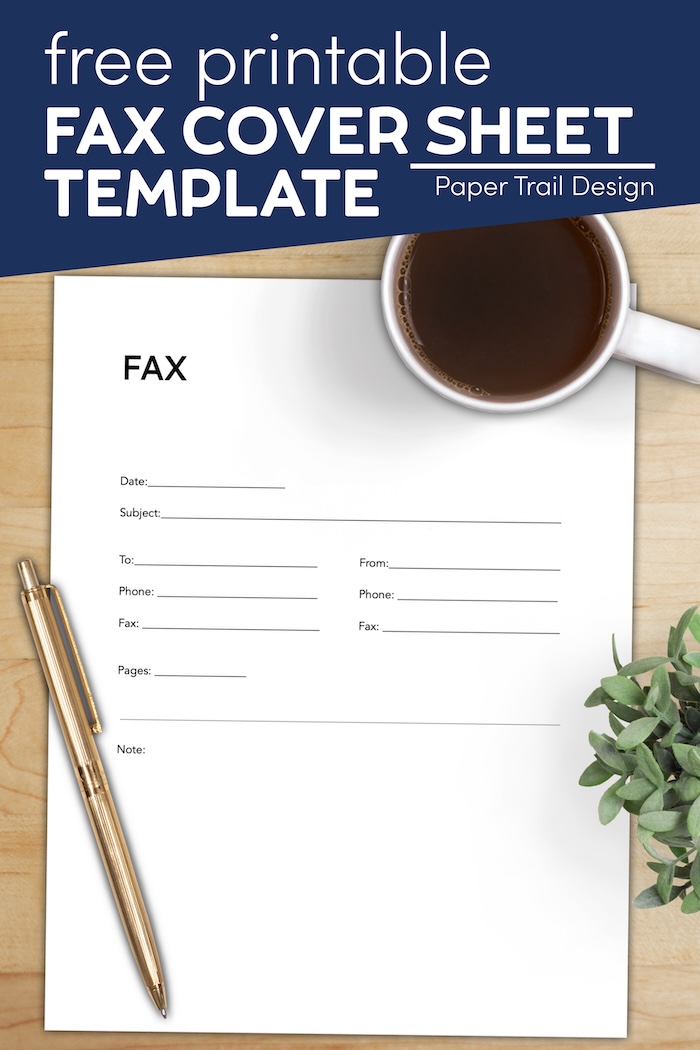 Fax Cover Sheet Template - Paper Trail Design