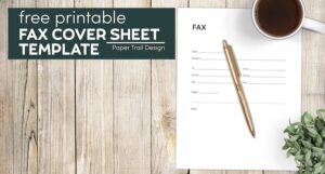 Fax Cover Sheet Template - Paper Trail Design