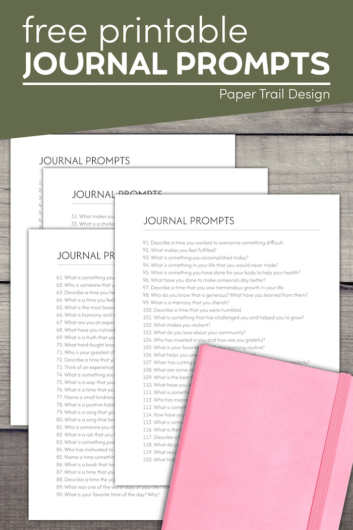 120 Gratitude Journal Prompts with Free Printable - Paper Trail Design